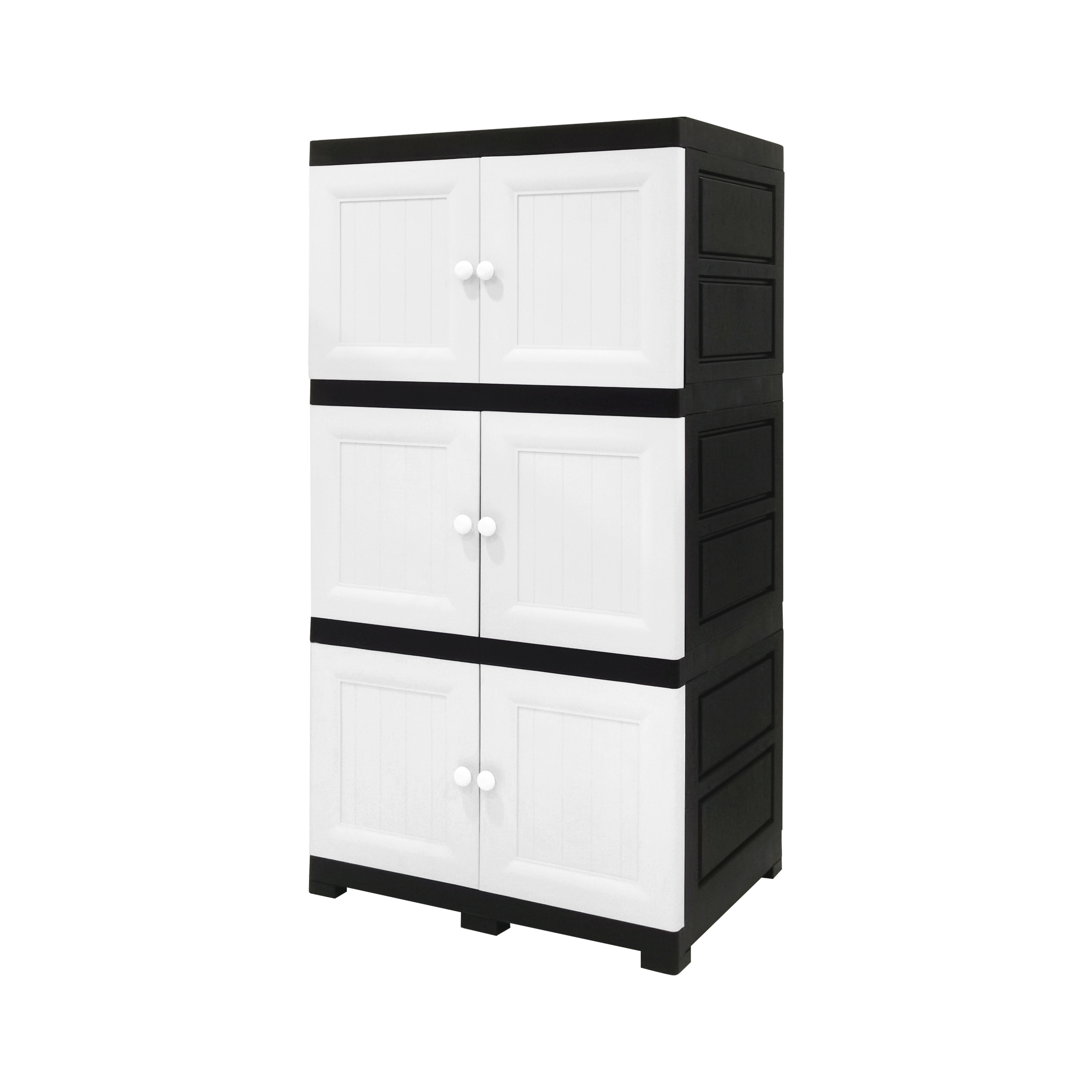 4203 Cabinet Cottage 3T White + Black