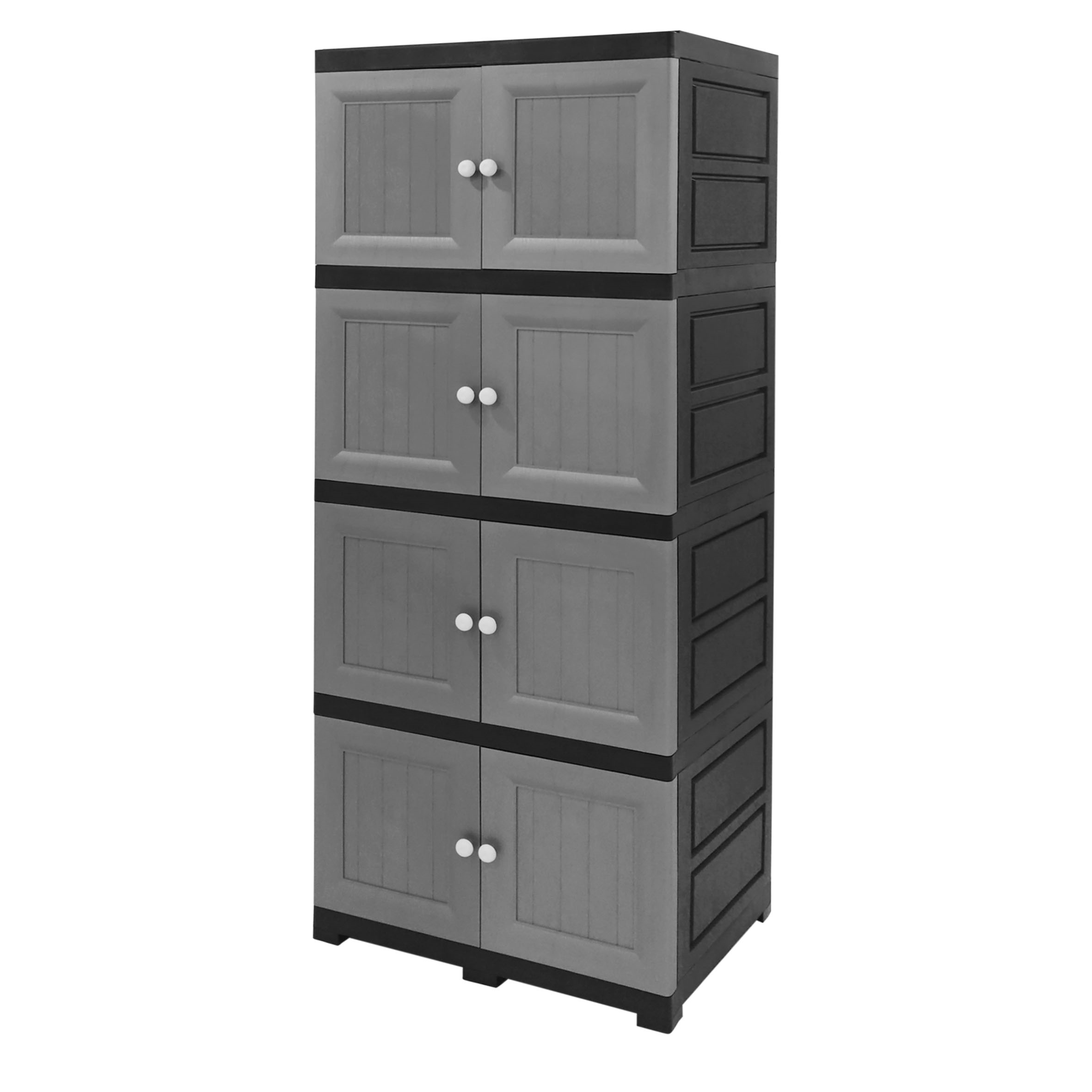 4203 Cabinet Cottage 4T Silver + Black