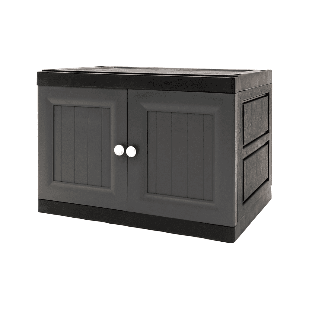 4203 Cabinet Cottage 1T Modern Grey + Black
